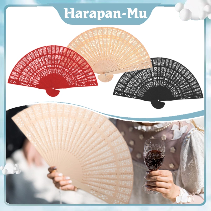 KAYU Balinese Sandalwood Fan Hand Fan Souvenir Folding Fan Vintage ...
