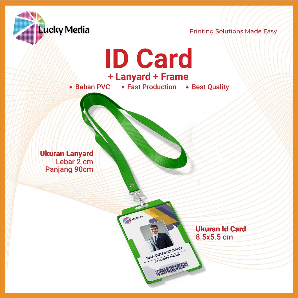 Print ID Card And Rope/ID Card Package+Plain Rope Member Participant ...
