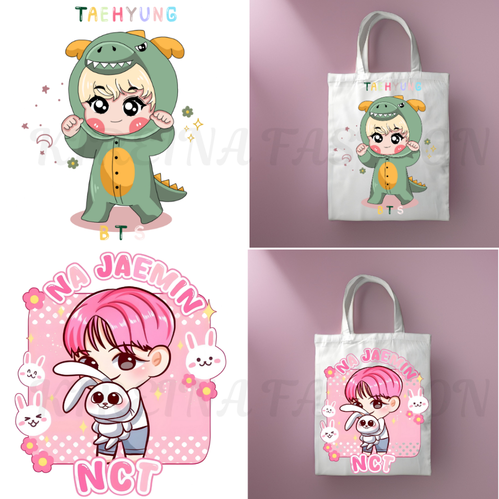 Tote Bag Cute NCT Dream Character Volume 1/SM Entertainment/BTS Kpop ...