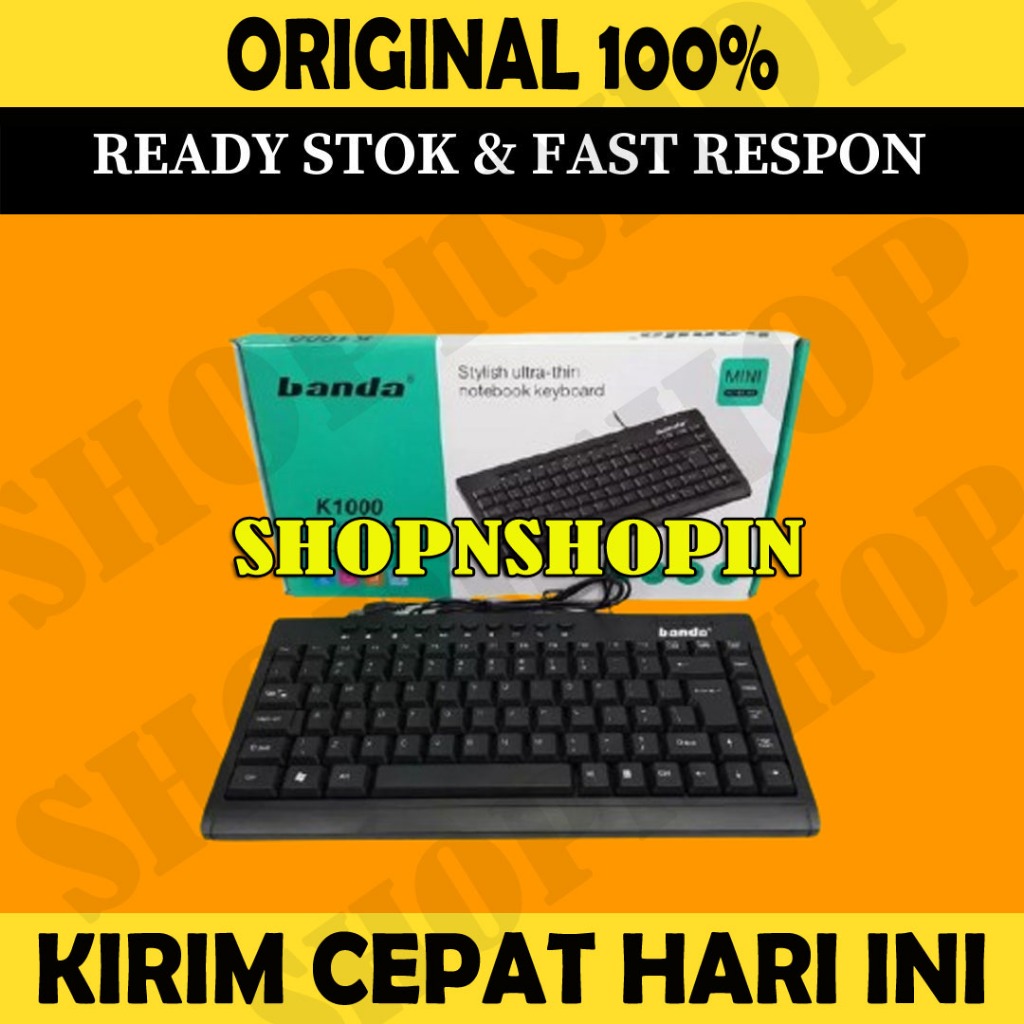 Banda K-1000 Black Mini Multimedia USB Keyboard | Shopee Philippines