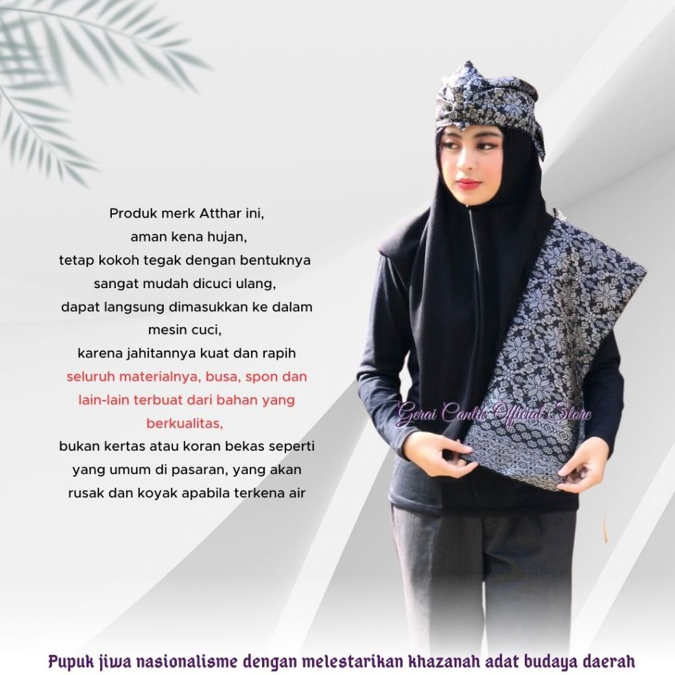 Art P42U Practical instant headband set, cukin shawl, Javanese ...
