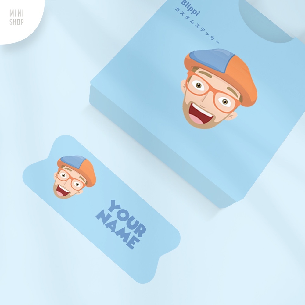 Blippi Waterproof Custom Name Stickers | Shopee Philippines