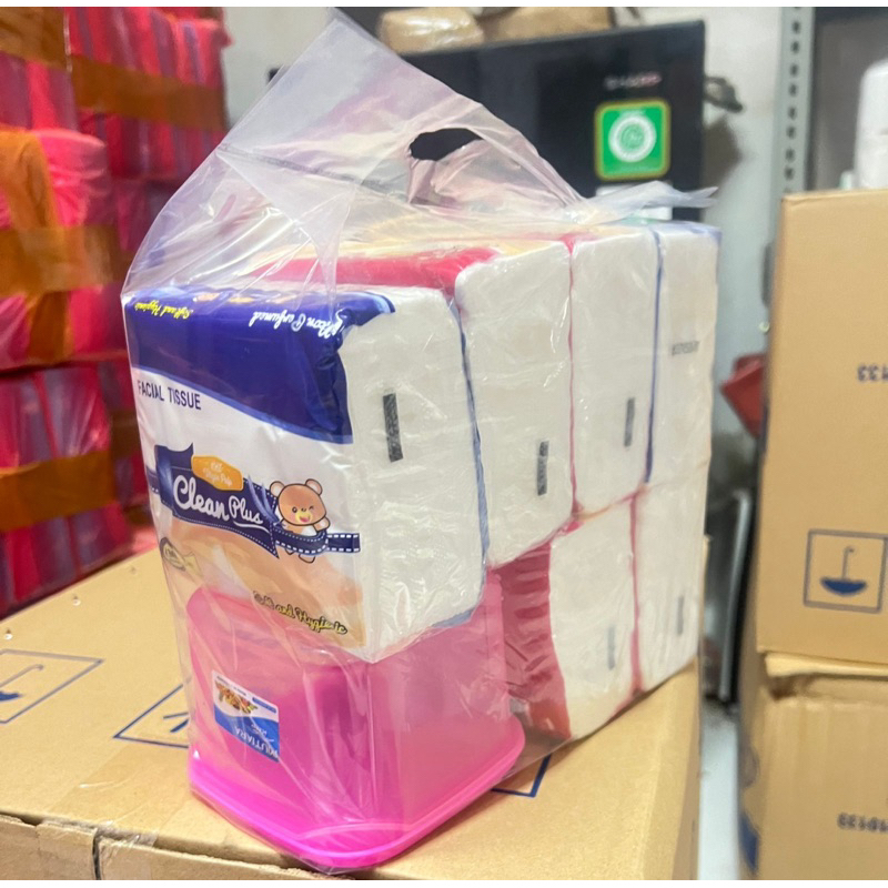Clean tissue plus pop up 130sheet free jar (small tissue) | Shopee ...