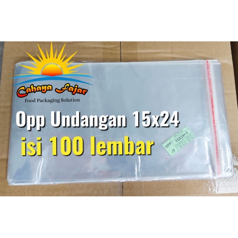Plastic Glass Opp Invitation 15x24 Contents 100pcs Juliet Brand ...