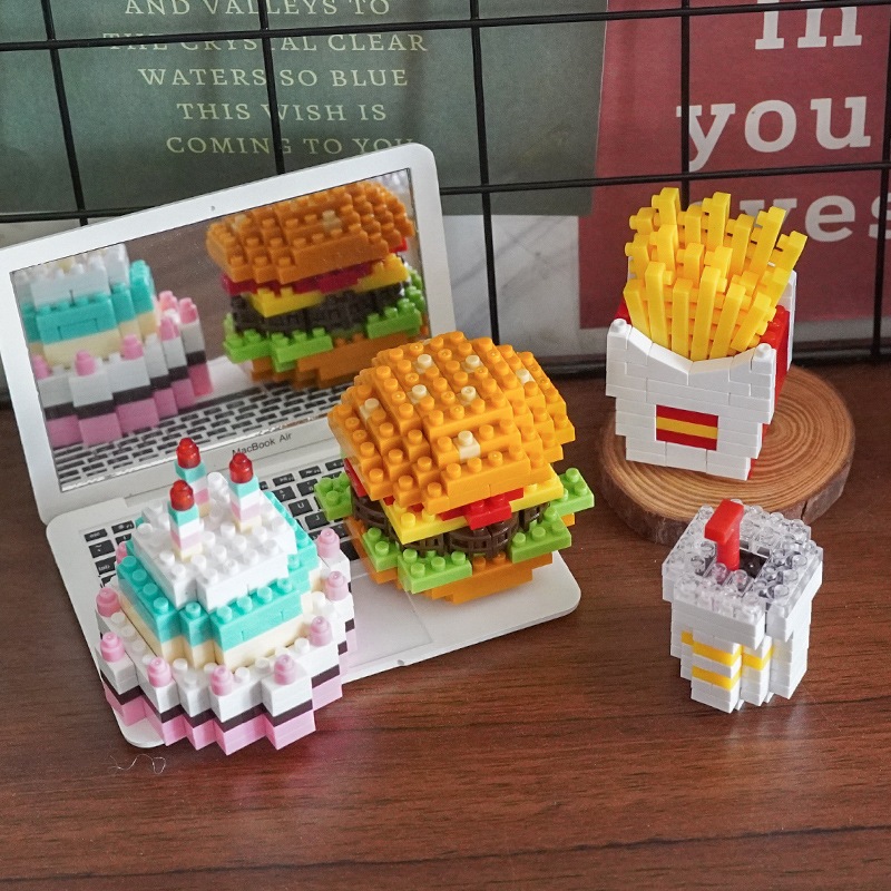Jike Petit Block Mini Building Nano Block 3D Puzzle Food Series Toys ...