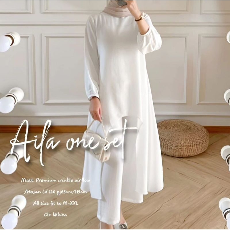 Aila One Set Import Crinkle Latest | Shopee Philippines