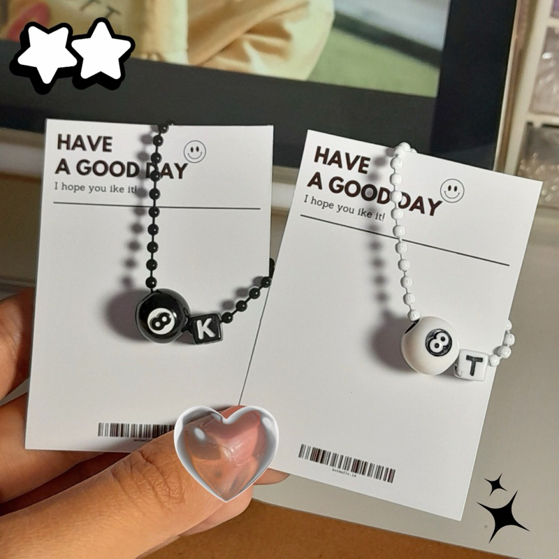 Letter billiar ball keychain / letter billiar ball keychain | Shopee ...