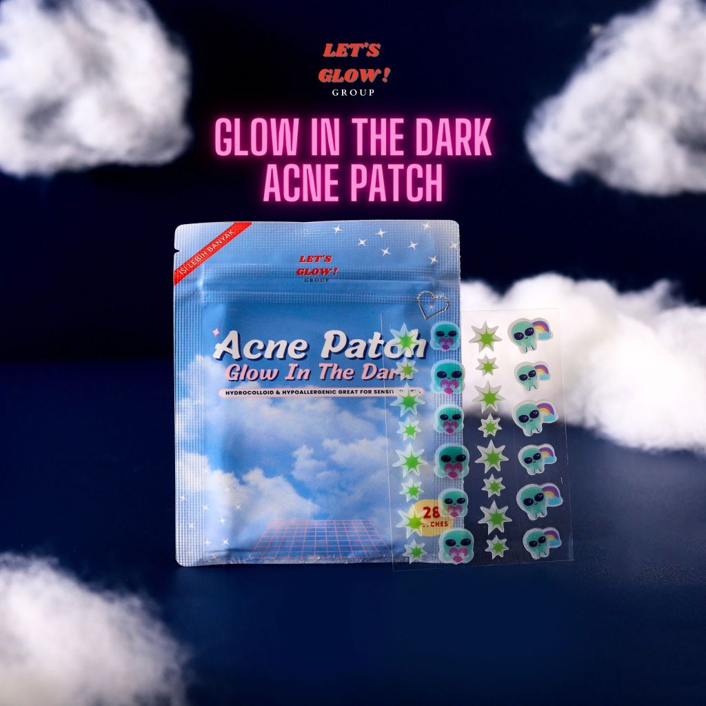 Hydrocolloid ACNE PATCH GLOW IN THE DARK ALIEN MOTIF LET'S GLOW GROUP ...