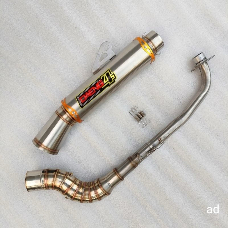 Exhaust daeng sai4 open spec pipe and big elbow for xrm 125 xrm 110 ...