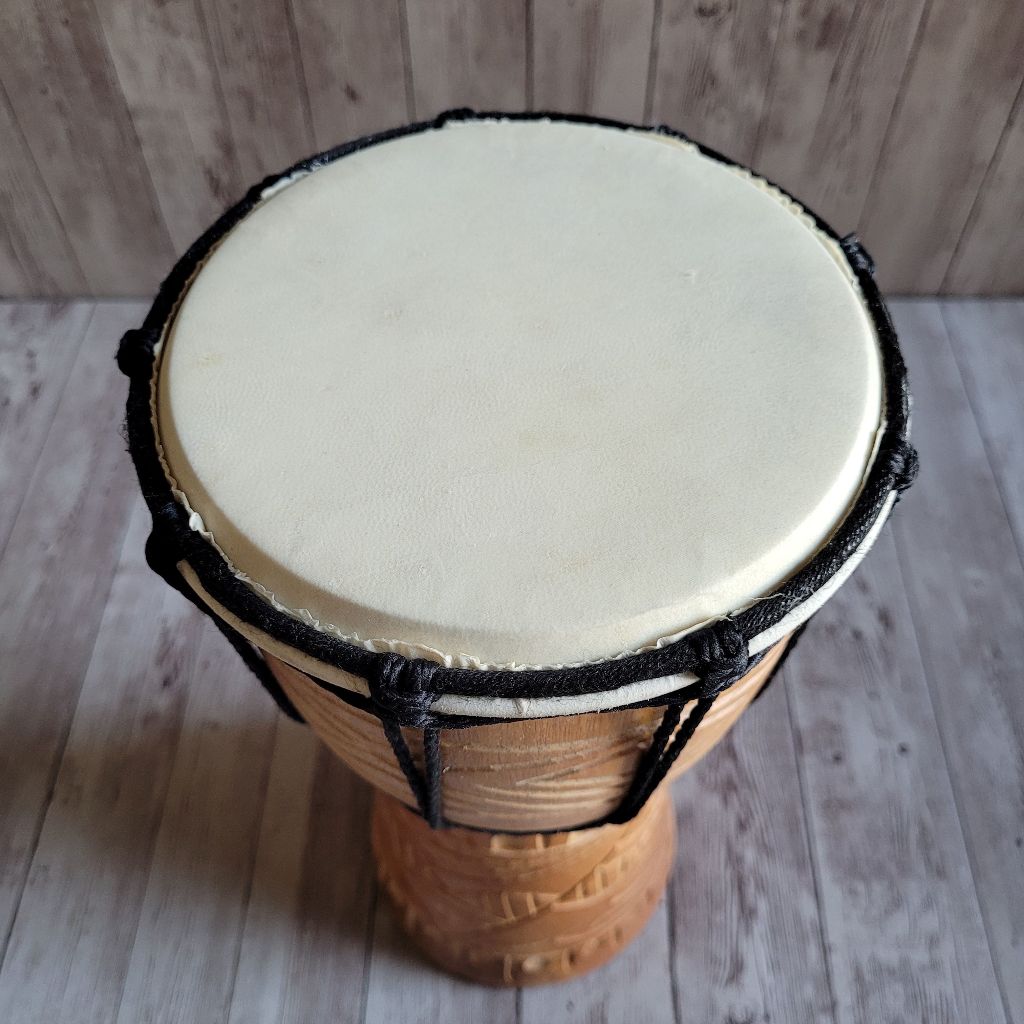 Jimbe Drum For Children Djimbe Mini Small Drum 30cm Natural Carved ...