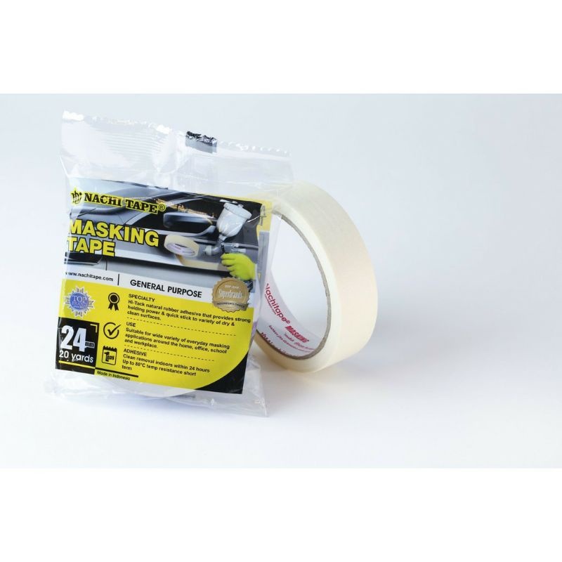 Masking Tape Nachi Paper Duct Tape 1inch (24mm) x 20yard | Shopee ...