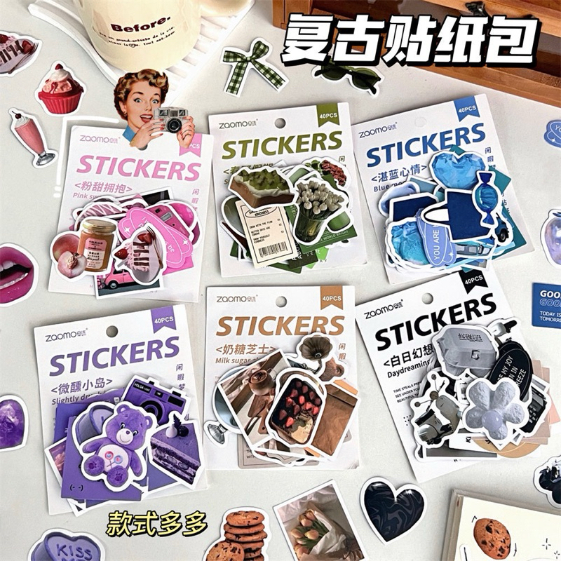 Aesthetic 40PCS STICKER | Aesthetic sticker | Cute sticker | Journal ...
