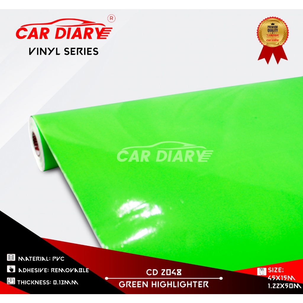 Vinyl GREEN HIGHLIGHTER DEREK STICKER (CD 2048)/VINYL CAR DIARY/STICKER ...