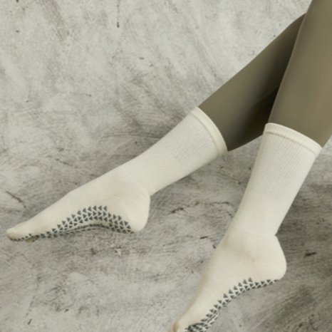 [OXY]Mid Toes Split Grip Socks Solid Color Non-slip Fitness Pilates ...