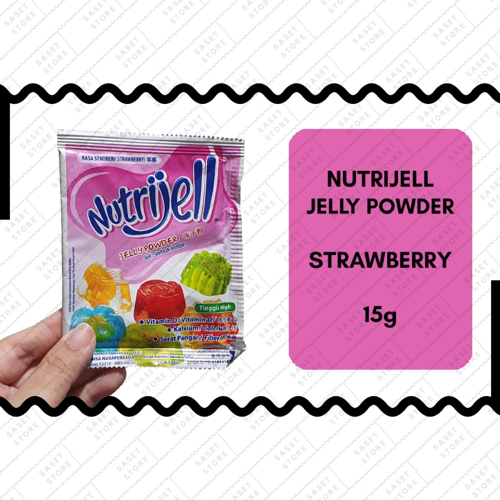 Nutrijell Strawberry 15g Sachet Jelly Powder Instant Strawberry Jelly ...