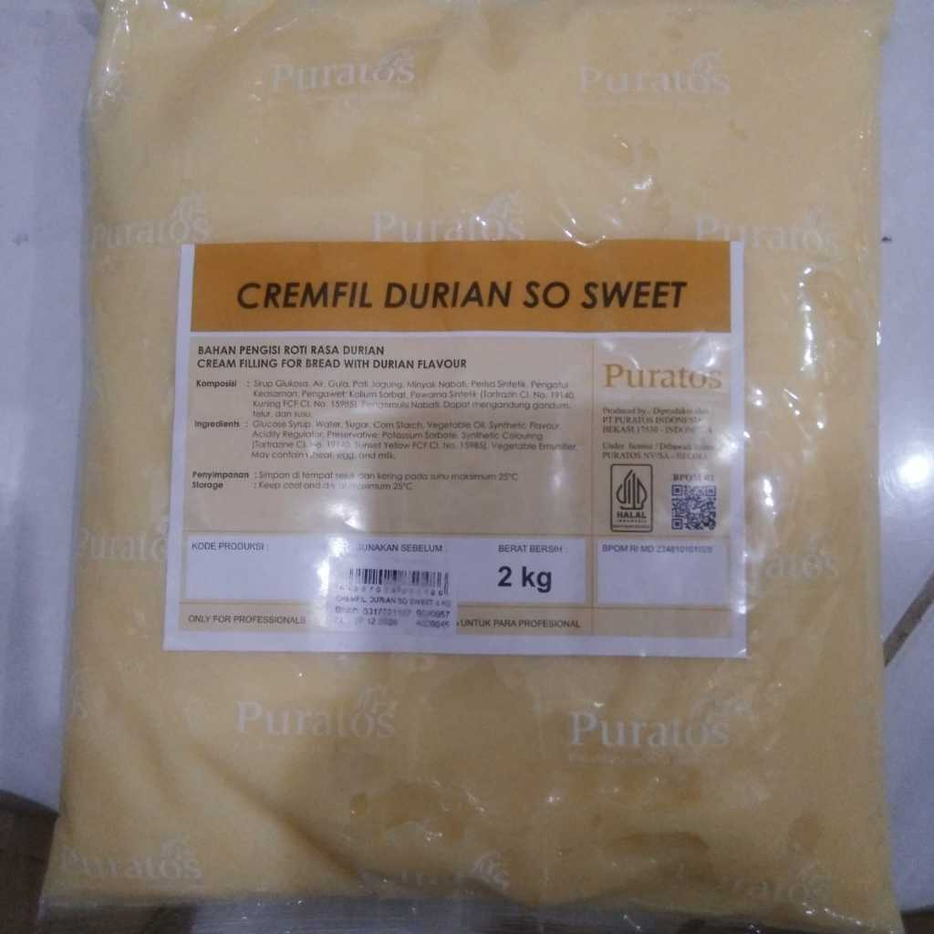 PURATOS DURIAN JAM REPACK 250 GR / CLASSIC DURIAN CREMFIL / SUS CAKE ...
