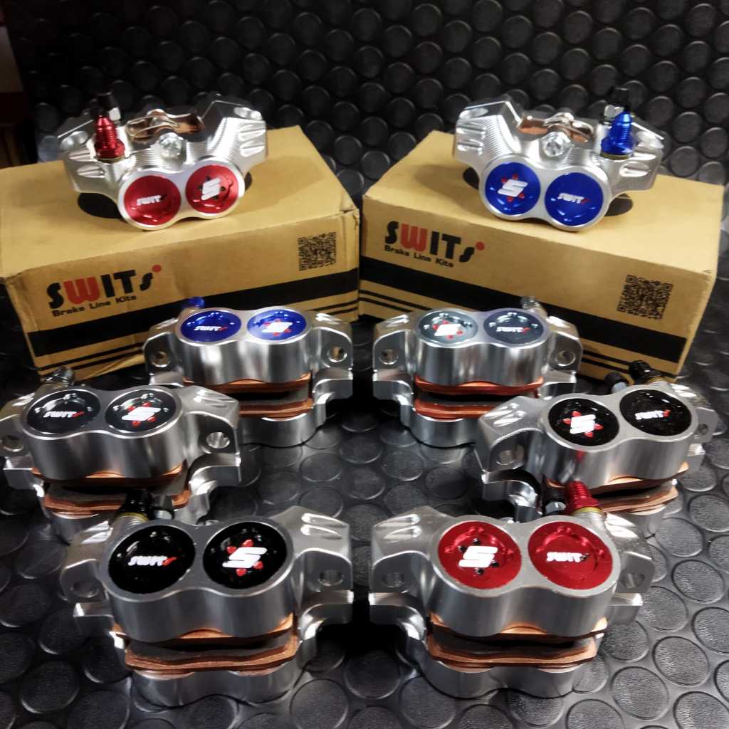 Caliper/caliper SWITS FORMULA COIN 4 PISTON FULL Aluminum CNC UNIVERSAL ...