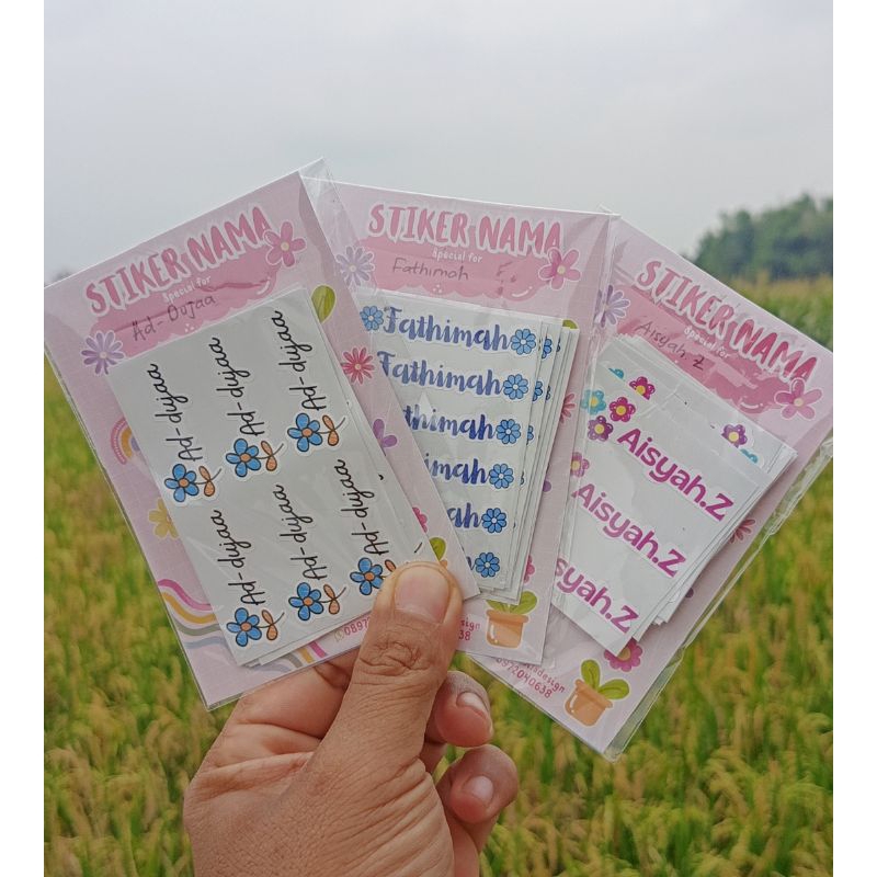 Cutting Name sticker/Shape Name label/Child Name sticker/waterproof ...