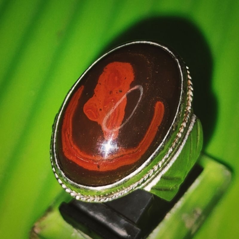 Sumatran agate with genuine natural nun letter motif | Shopee Philippines