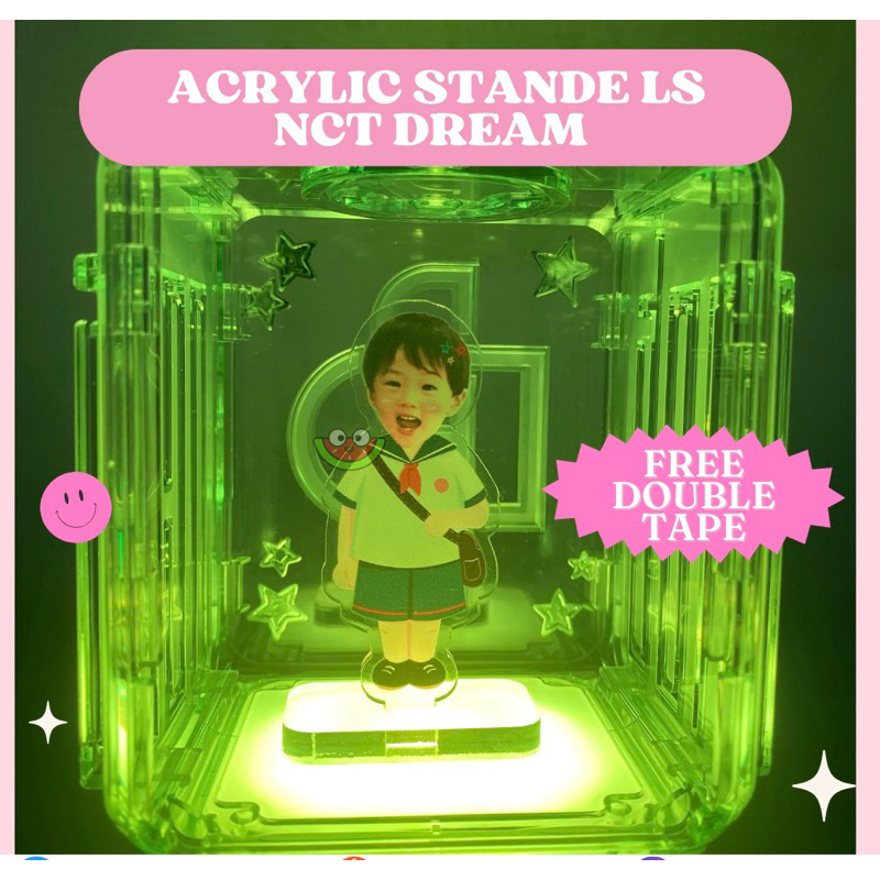 ACRYLIC STANDE DECO NCT DREAM LS FREE DOUBLE TAPE, ACRYLIC LIGHTSTICK ...
