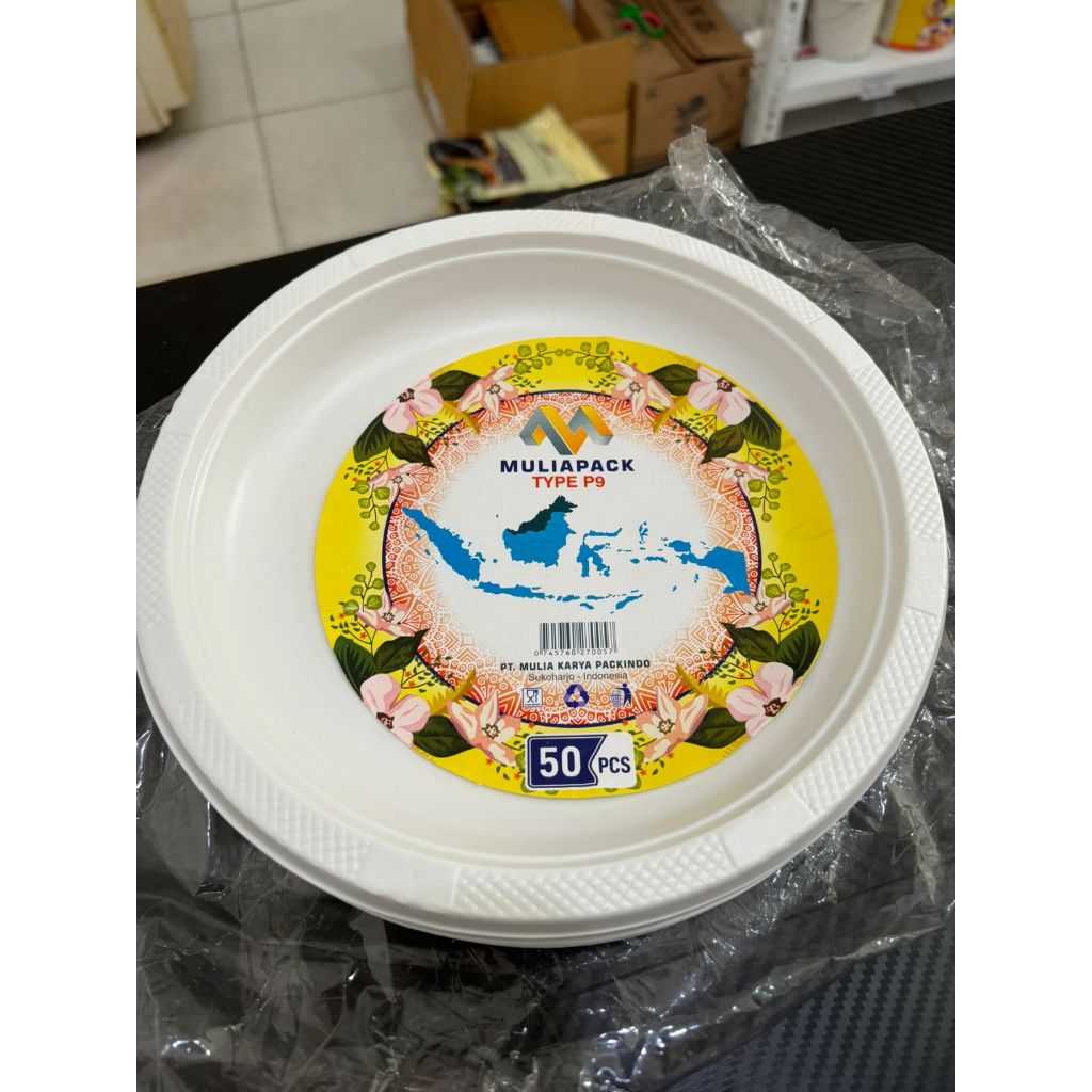 Ideal P9 Large Plastic Plates / Plastic Dinner Plates Contains 50 Pcs ...