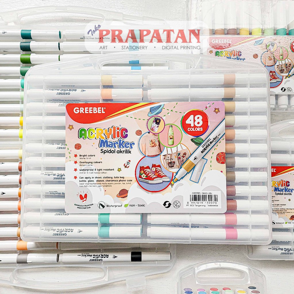 Greebel Acrylic Marker Set GMAS 36-48 Colors | Acrylic Marker | Shopee ...