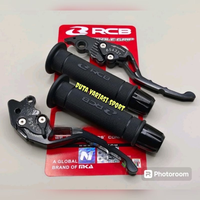 RCB Original Handgrip HG55 + CNC Handlebar Jalu + CNC Adjustment Brake ...