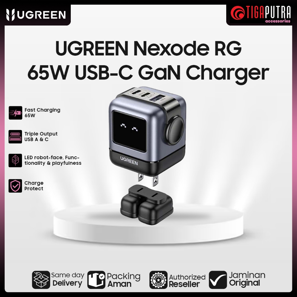 Ugreen Nexode RG 65W USB C GaN Charger Type C + A | Shopee Philippines