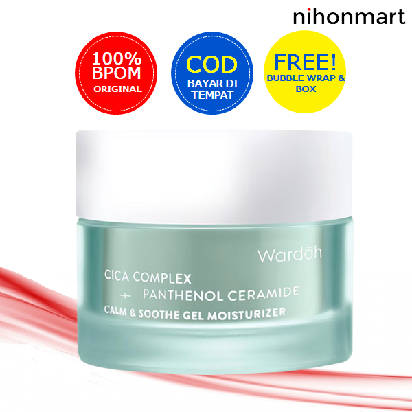 Wardah Cica Complex+Panthenol Ceramide Calm & Soothe Gel Moisturizer ...