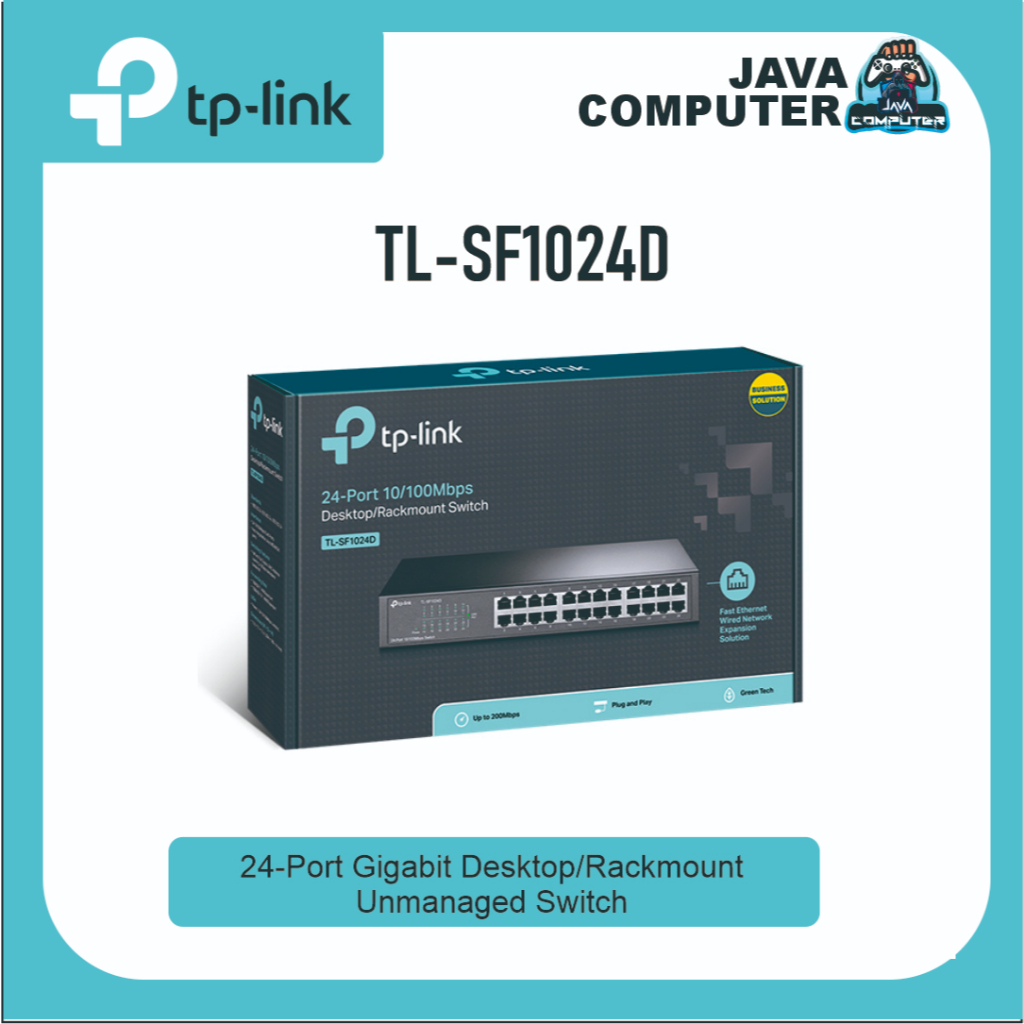 TP-Link TL-SF1024D Switch 24 Port 13-inch Rack-mountable Steel Case ...