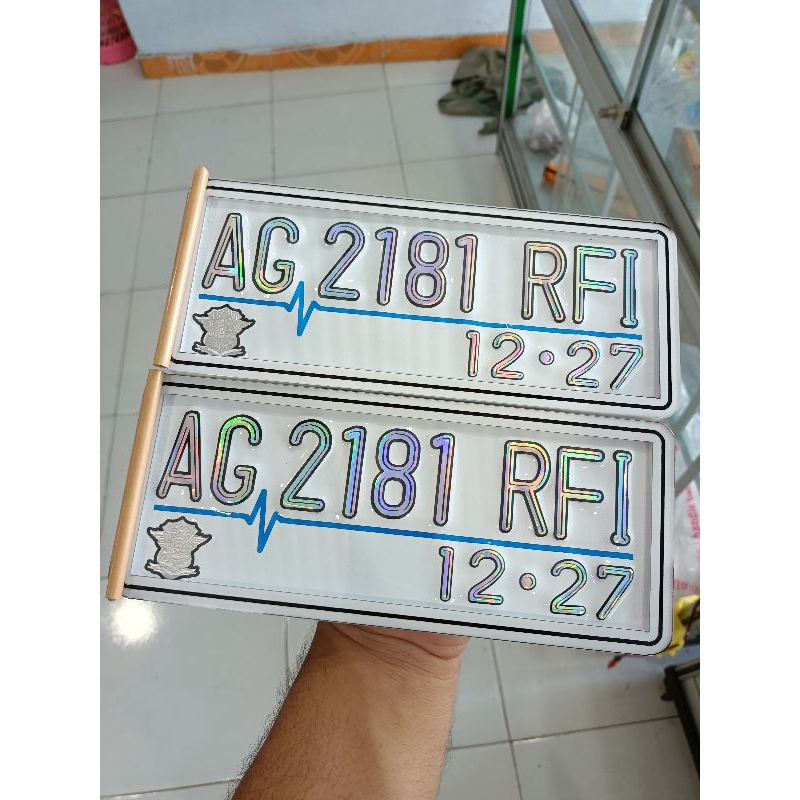 MIKA COATED HOLOGRAM 3D MODEL MOTORCYCLE NUMBER PLATE | Shopee Philippines