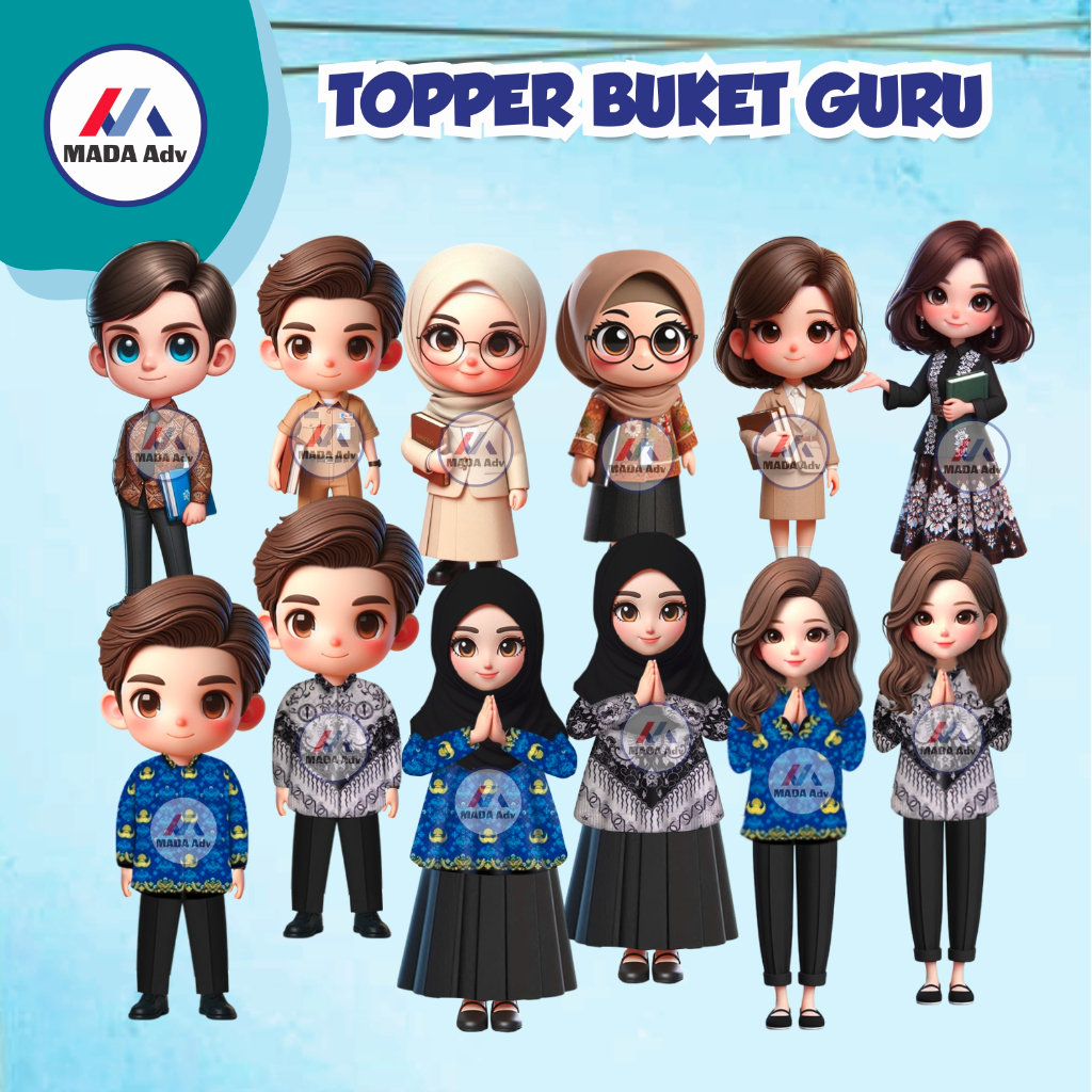 3d Teacher Topper/Complete Teacher Bouquet Topper/Bouquet Topper/School ...