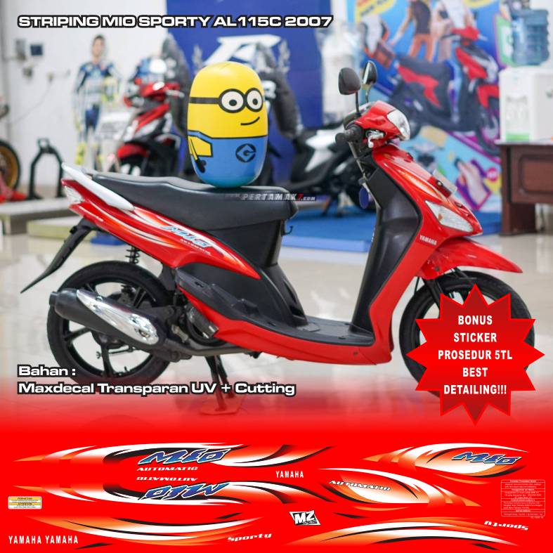 Decal/sticker/striping/livery MIO SPORTY AL115C 2007 INDONESIA | Shopee ...
