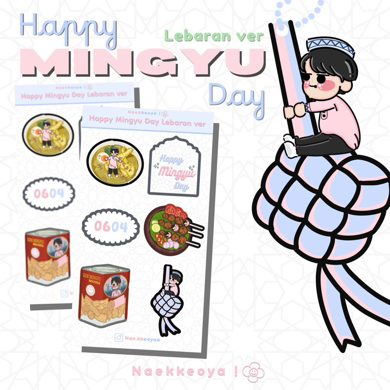 [READY STOCK] SEVENTEEN - HAPPY MINGYU EIDDAY VERSION KEYCHAIN STICKER ...