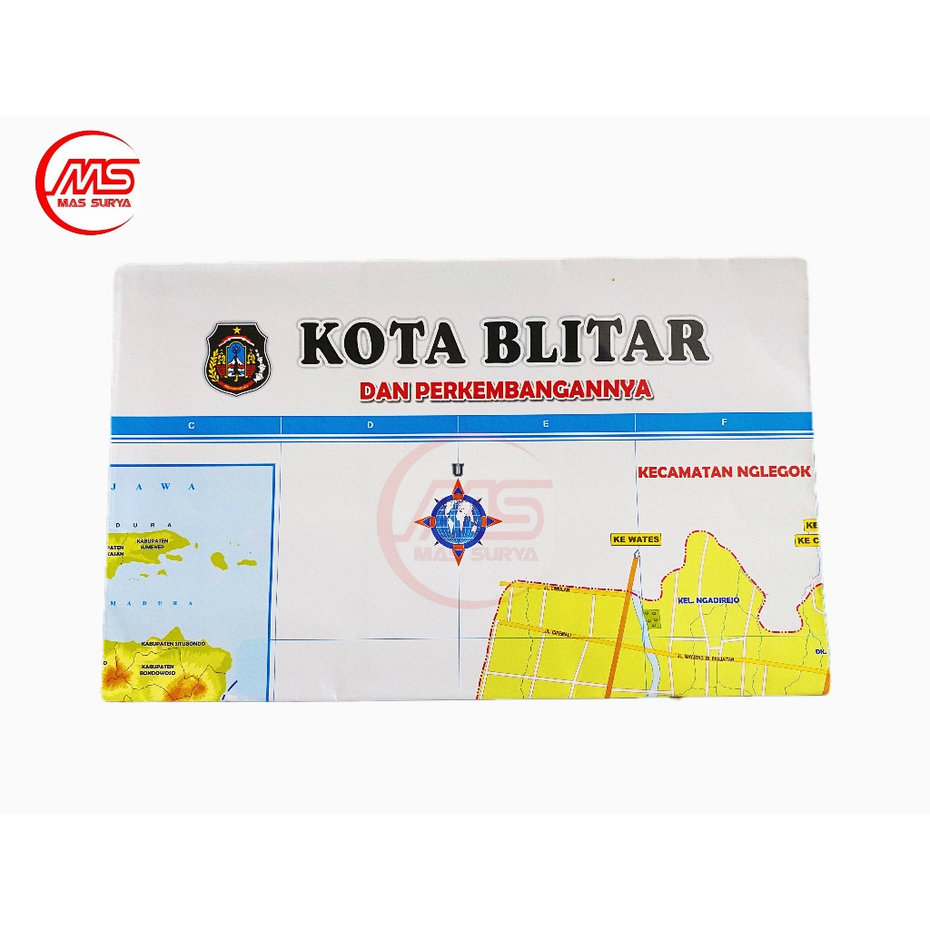 Folding Map of the Blitar City | Shopee Philippines