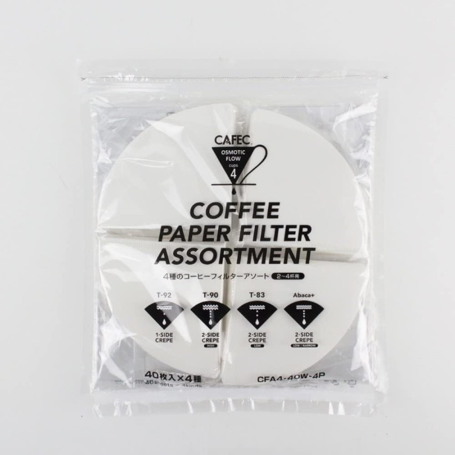 Cafec Coffee Filter Assortments 4 Types Of Coffee Filter 01-40W ...