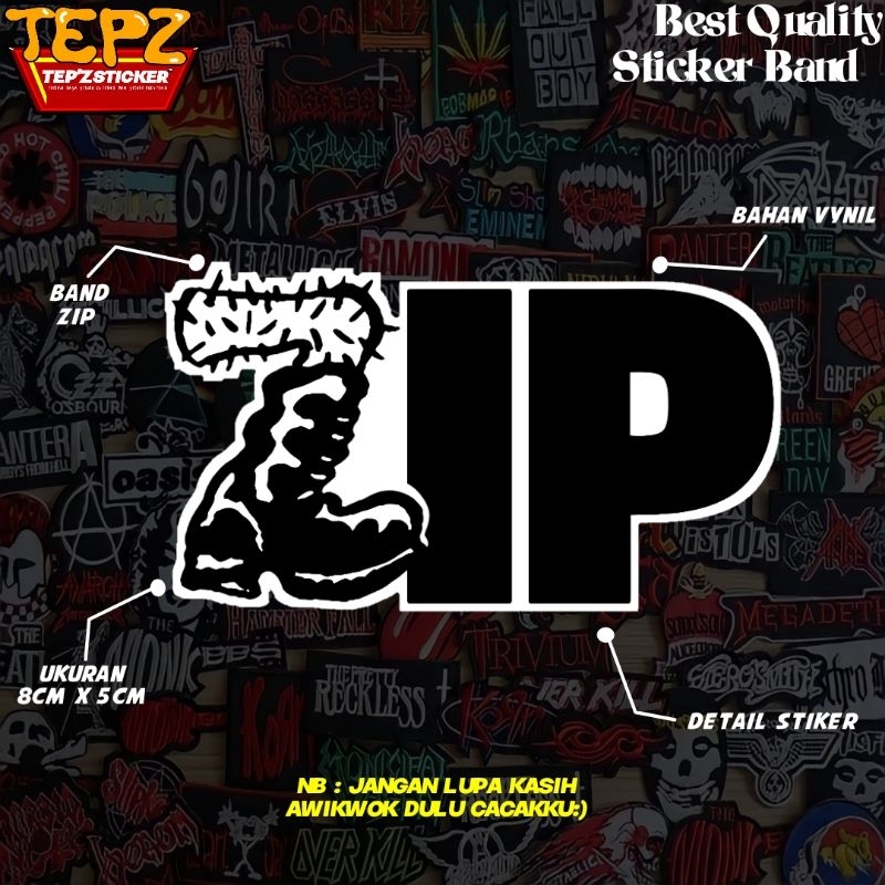 Sticker STICKER (BAND ZIP) BAND STICKER|Metal Sticker|Aesthetic ...