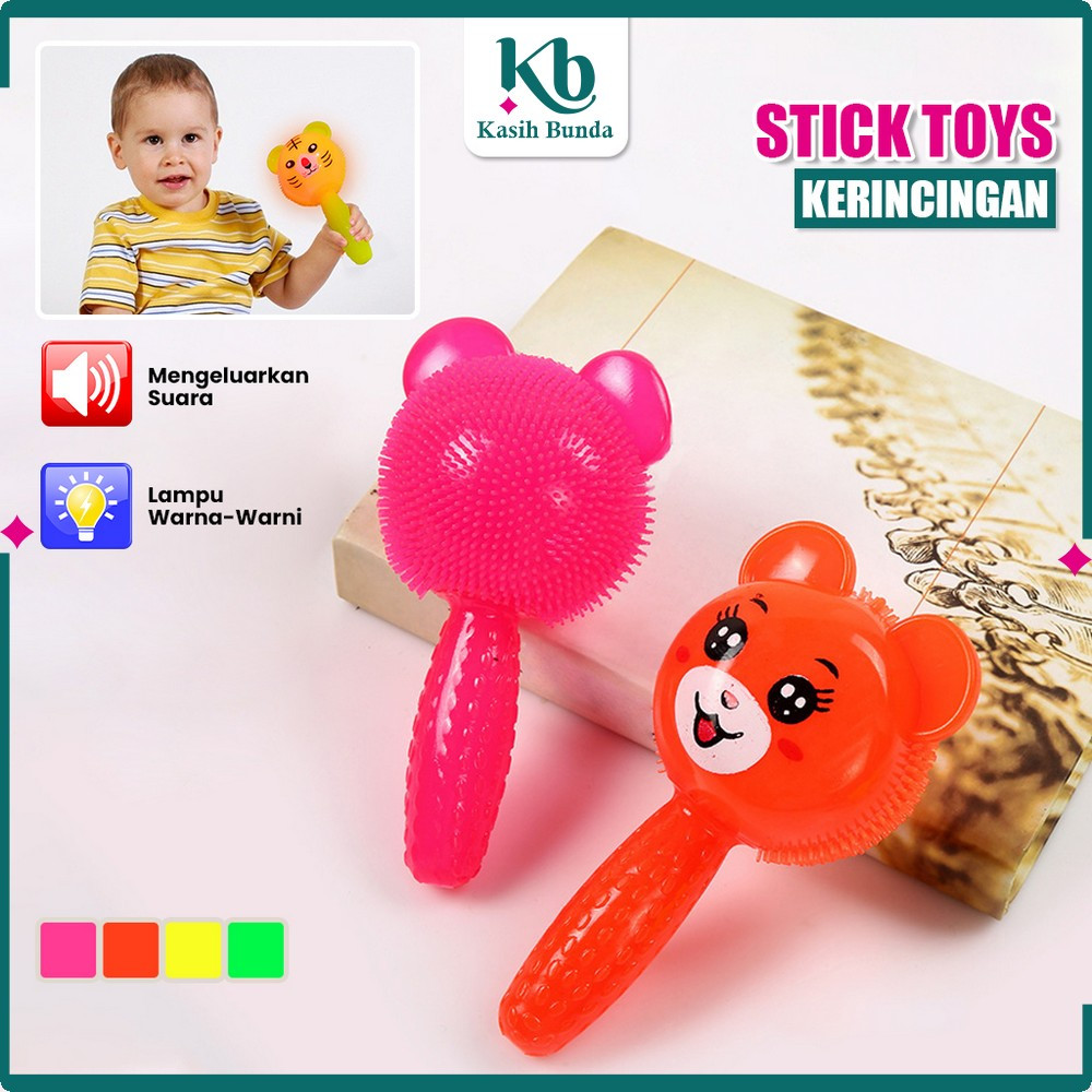 Rattle Rubber Stick Toys Baby Toys with Lights and Sounds / Toys for ...
