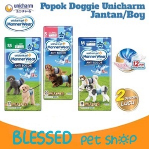 Unicharm Pet Manner Wear BOYS Diapers MALE Dog Pampers MALE Dog Diapers ...