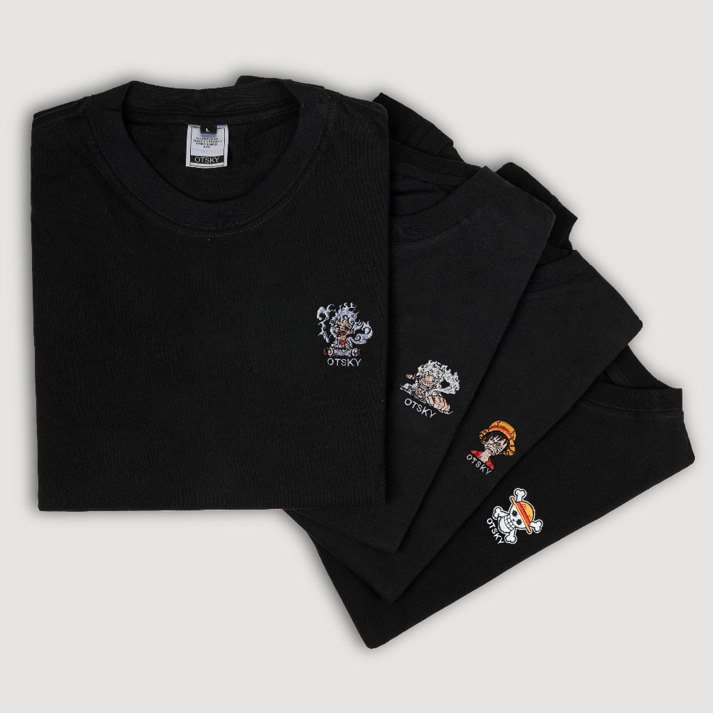 Otsky One Piece Logo Men's T-Shirt Luffy King Pirates Cotton 24s (2C ...