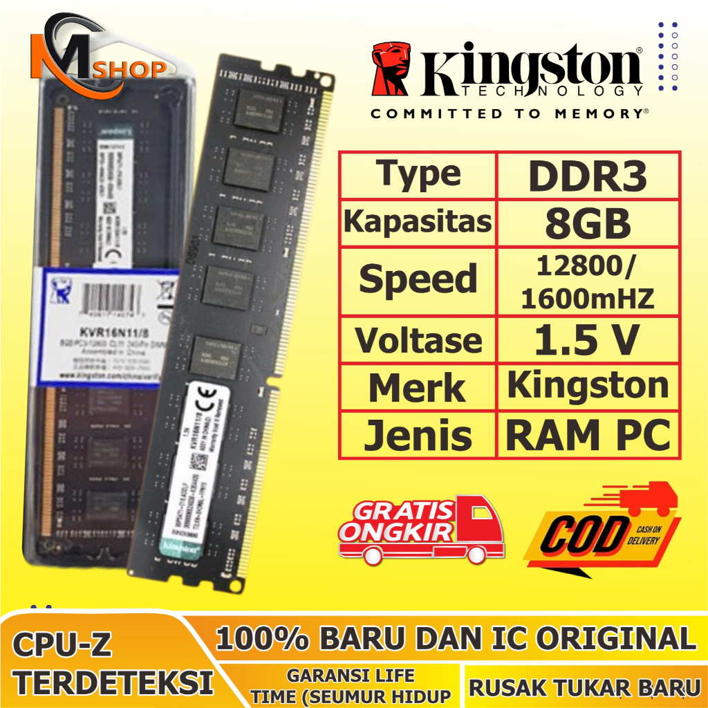 Ram Memory PC Computer PC DDR3 8GB PC3 PC12800/1600Mhz Hynix Samsung Kinsgston | Shopee Philippines