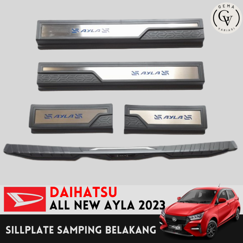 HITAM Daihatsu Ayla Car Rear Side Sillplate Package 2023 - 2024 Black ...