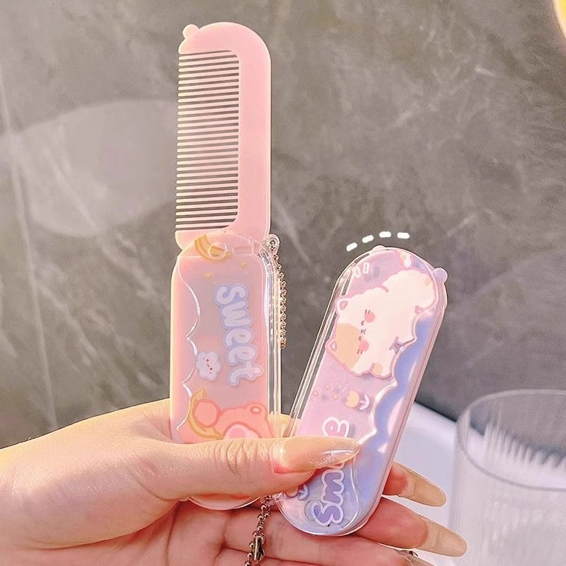 Comb + Folding Glass 3 IN 1 Cute Sanrio Motif Mini Travel Children's ...