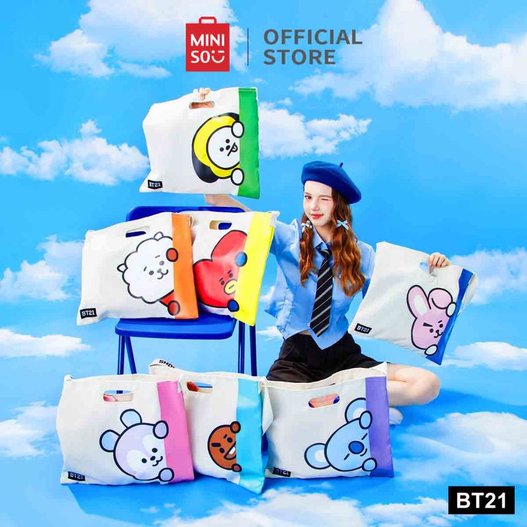 Miniso x BT21 Collection Crossbody Shopping Bag Casual Match Shopping ...