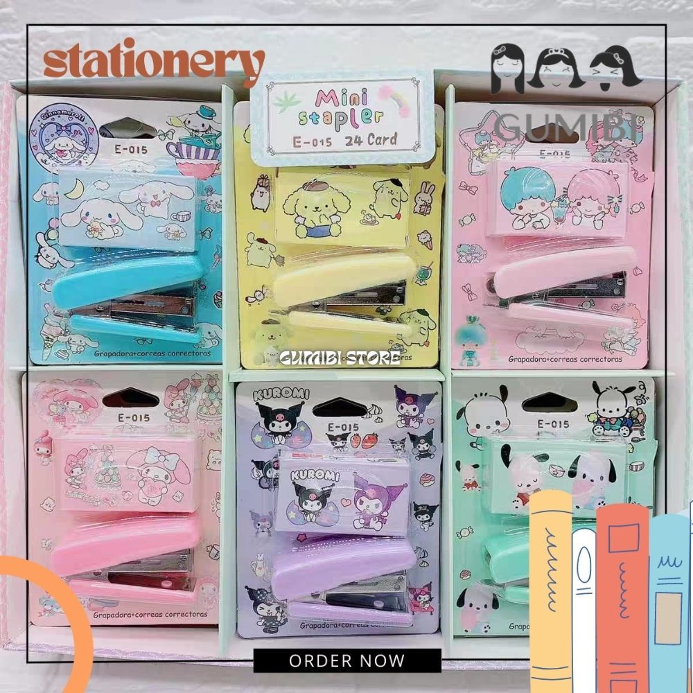 STAPLER SANRIO MINI STAPLER 2 IN 1 SANRIO FREE REFILL CONTENTS STAPLES ...