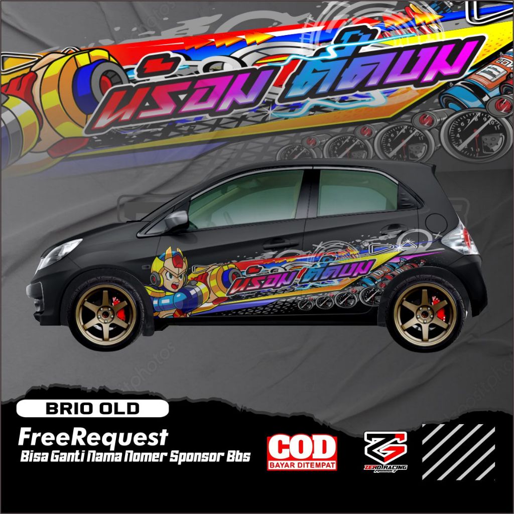 Decal Sticker mobil brio old Agya Ayla Jazz brio Yaris Side Body free ...