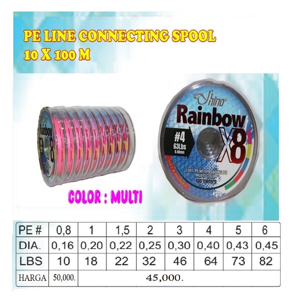 SHINO X8 CONNECTING SPOOL PE STRINGS 10x100 M | Shopee Philippines
