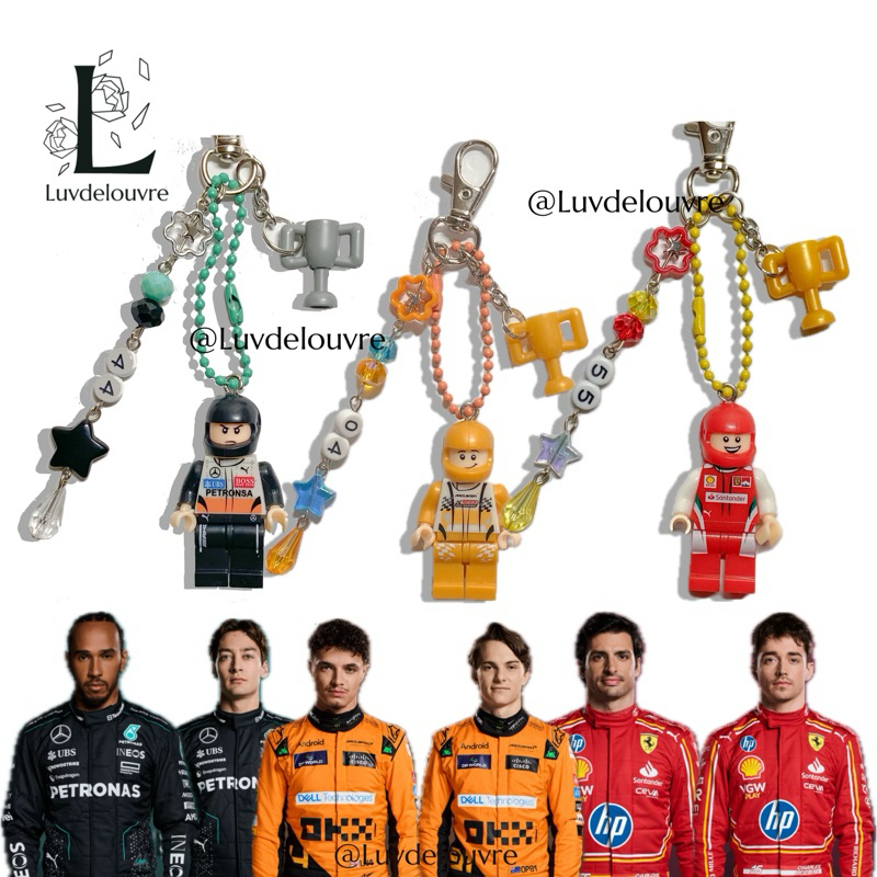 LEGO F1 KEYCHAIN MINIFIGURES MINI FIGURE KEYCHAIN BAGCHARM BAG CHARM ...