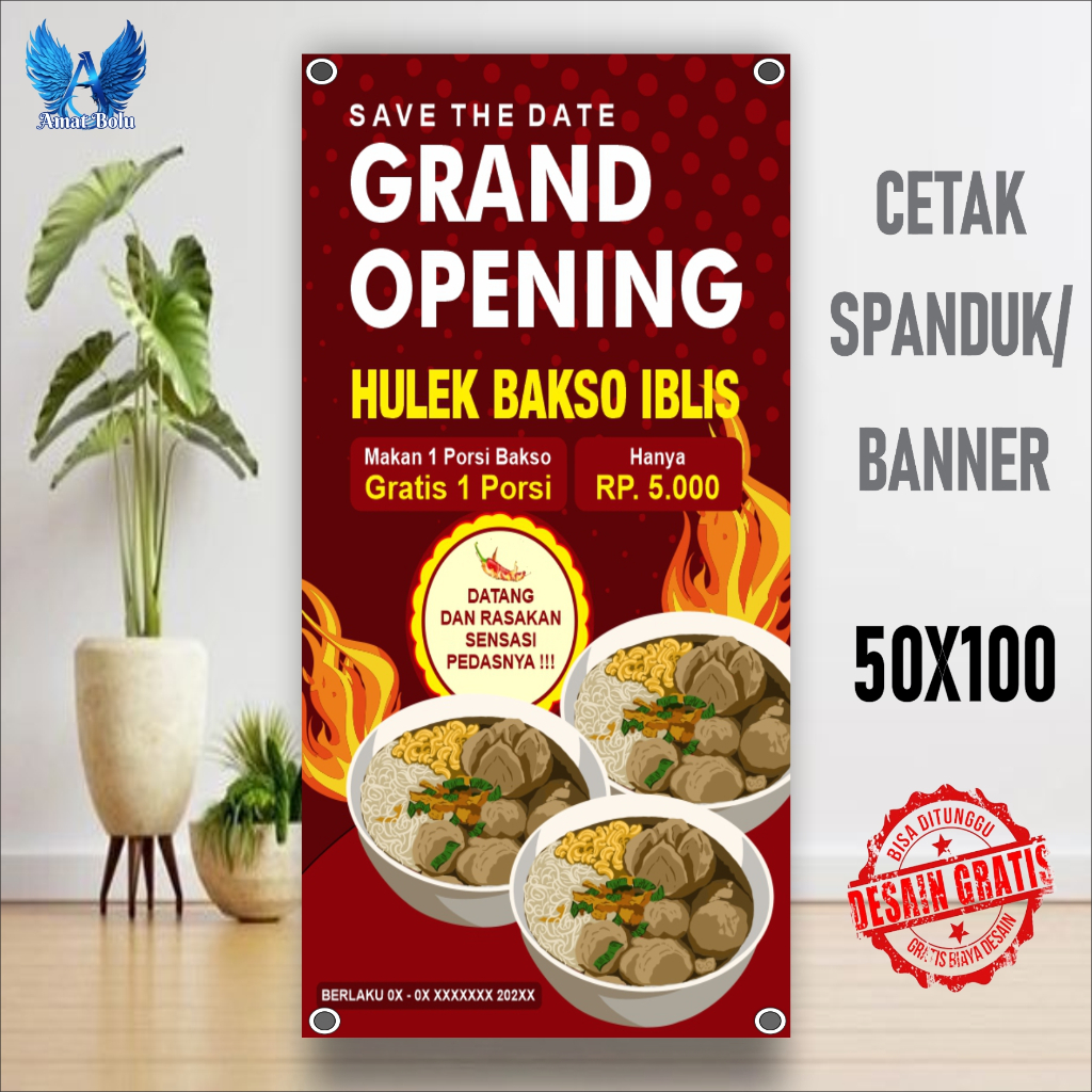 Print Banner Print Banner GRAND OPENING Meatballs Size 50X100 Can ...