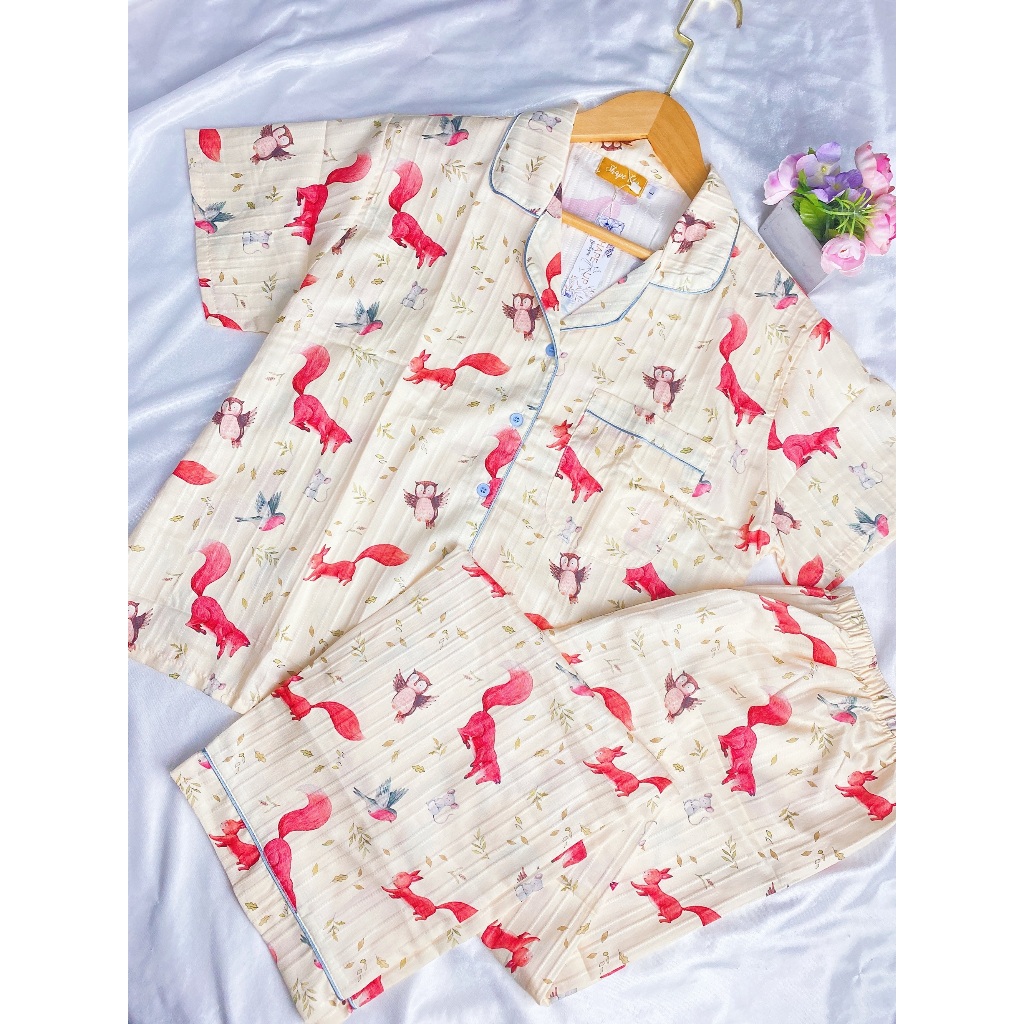 Edelweiss - Shape Up Bangkok Women's Premium Long Pajama Set with Fox ...
